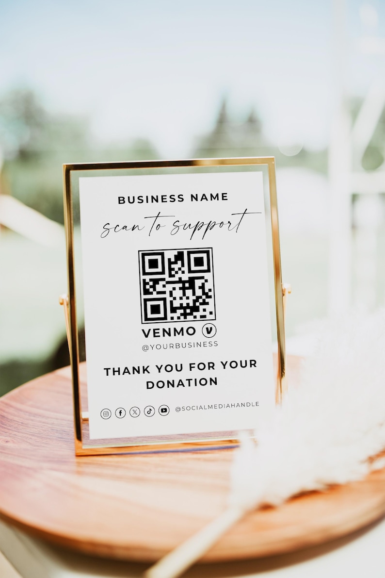 Scan to Support Sign Template, QR Code Sign, Scan to Donation Sign ...