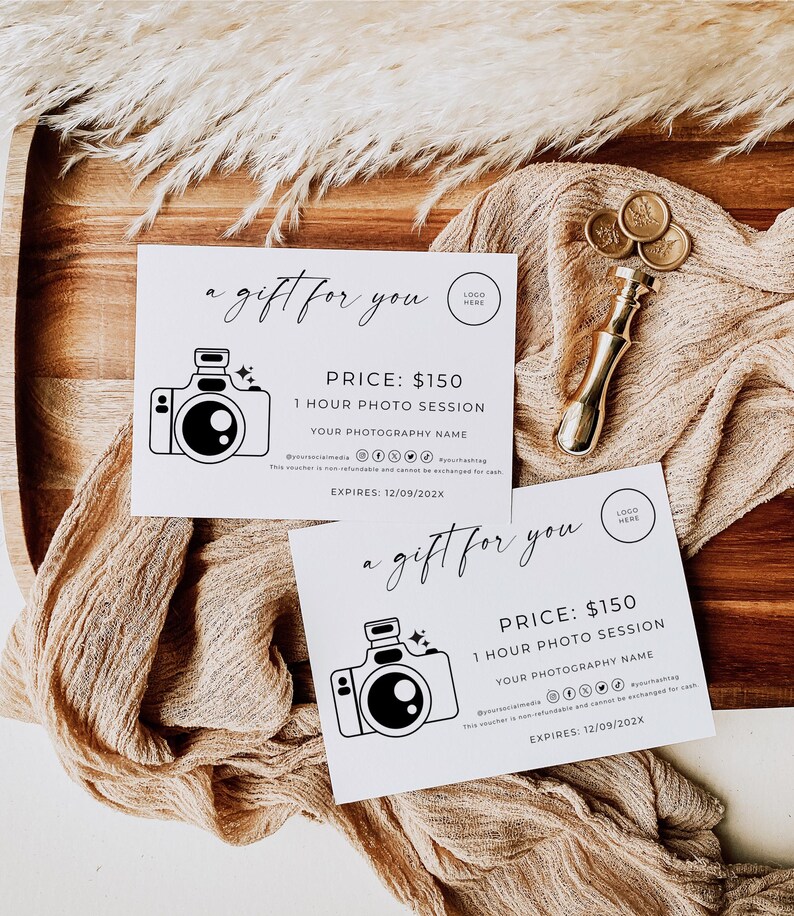 Photo Session Gift Certificate, Photography Gift Certificate ...