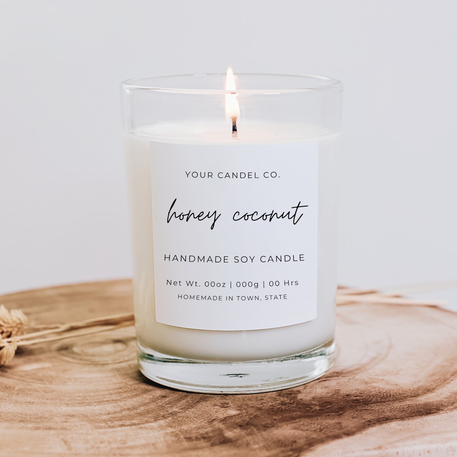 Candle Label Template, Product Labels Template Canva, Printable Candle ...