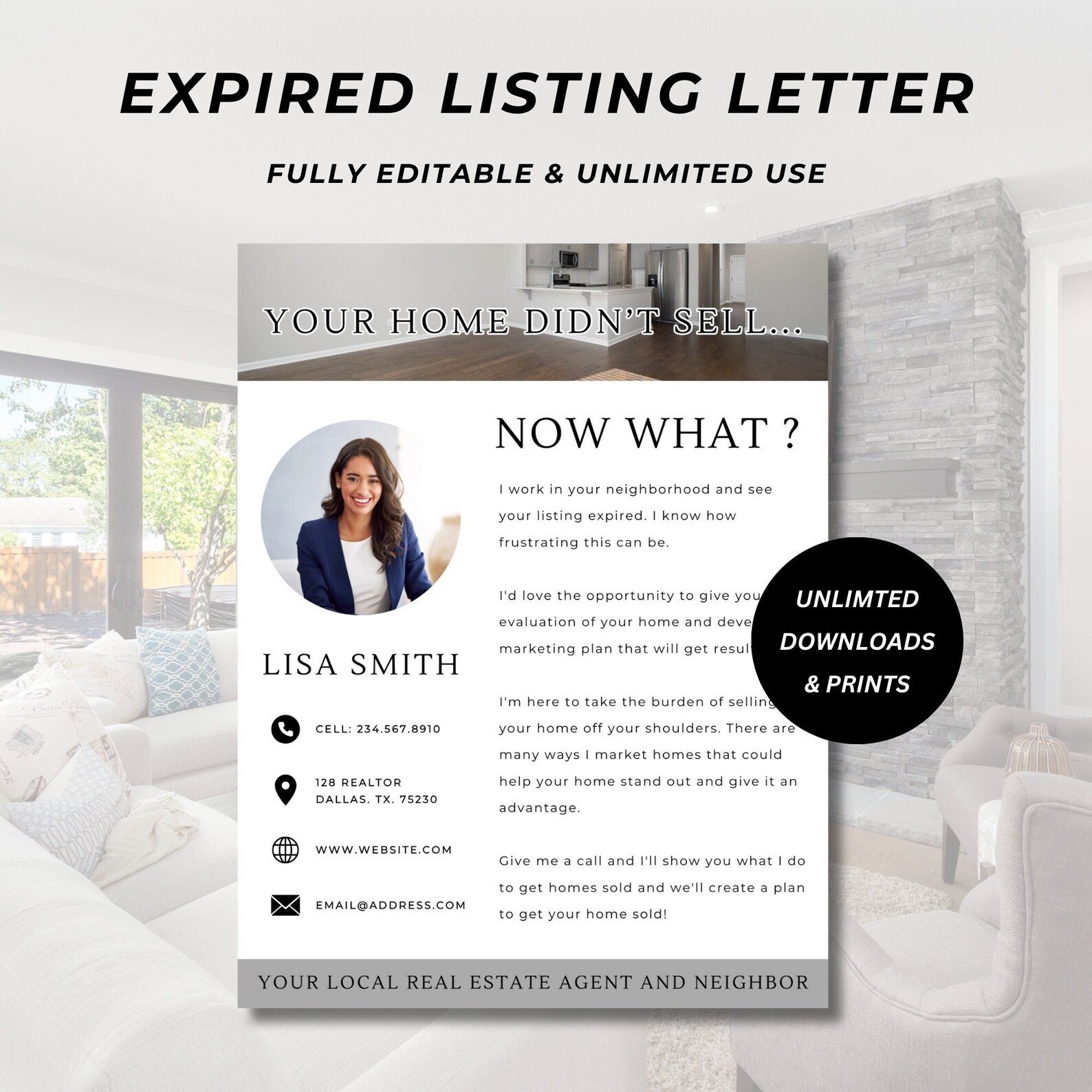 Expired Listings Real Estate Letter, Letter FSBO Expired Listing, Real Estate Marketing ...