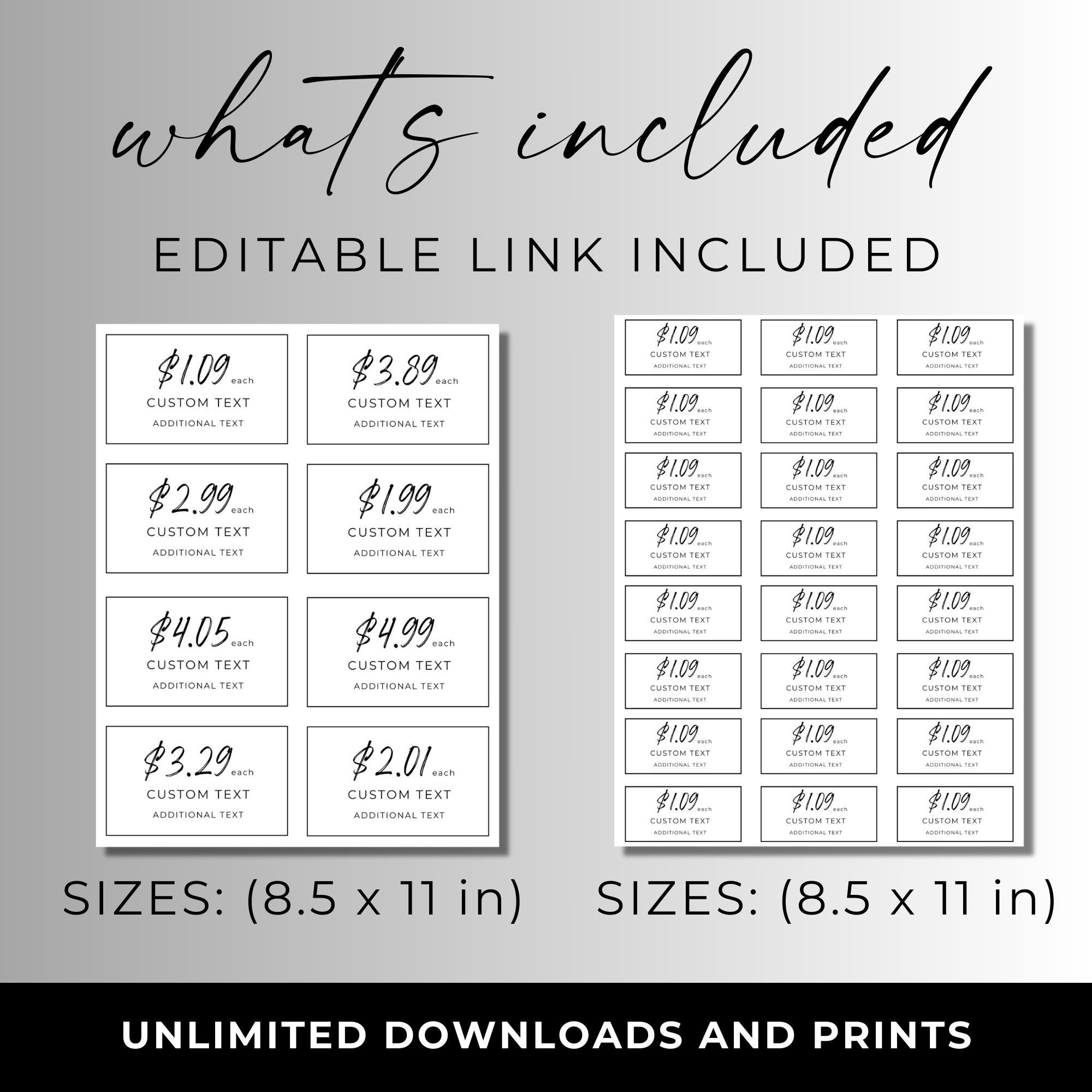 Price Tags for Markets, Price Label for Grocery Store, Product Price ...
