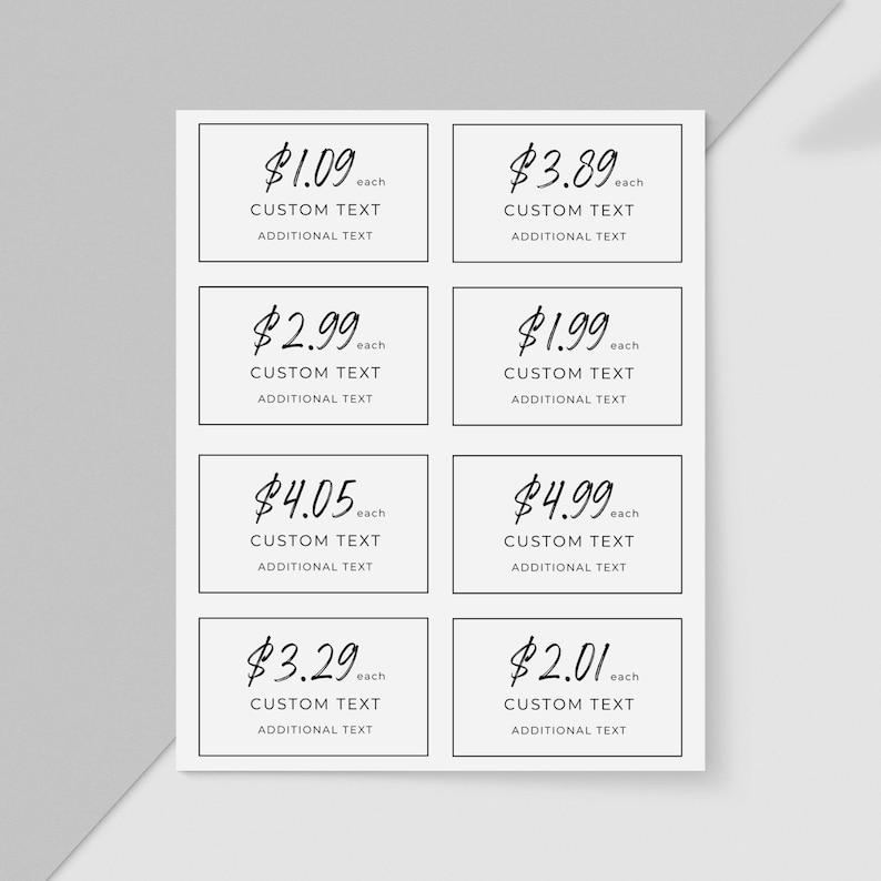 Price Tags for Markets, Price Label for Grocery Store, Product Price ...