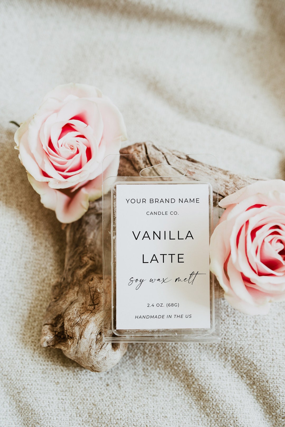 Wax Melt Warning Label Template, Morden Wax Tart Label, Pre Designed ...