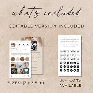 Instagram Profile Business Card, Editable IG Business Card, Business ...