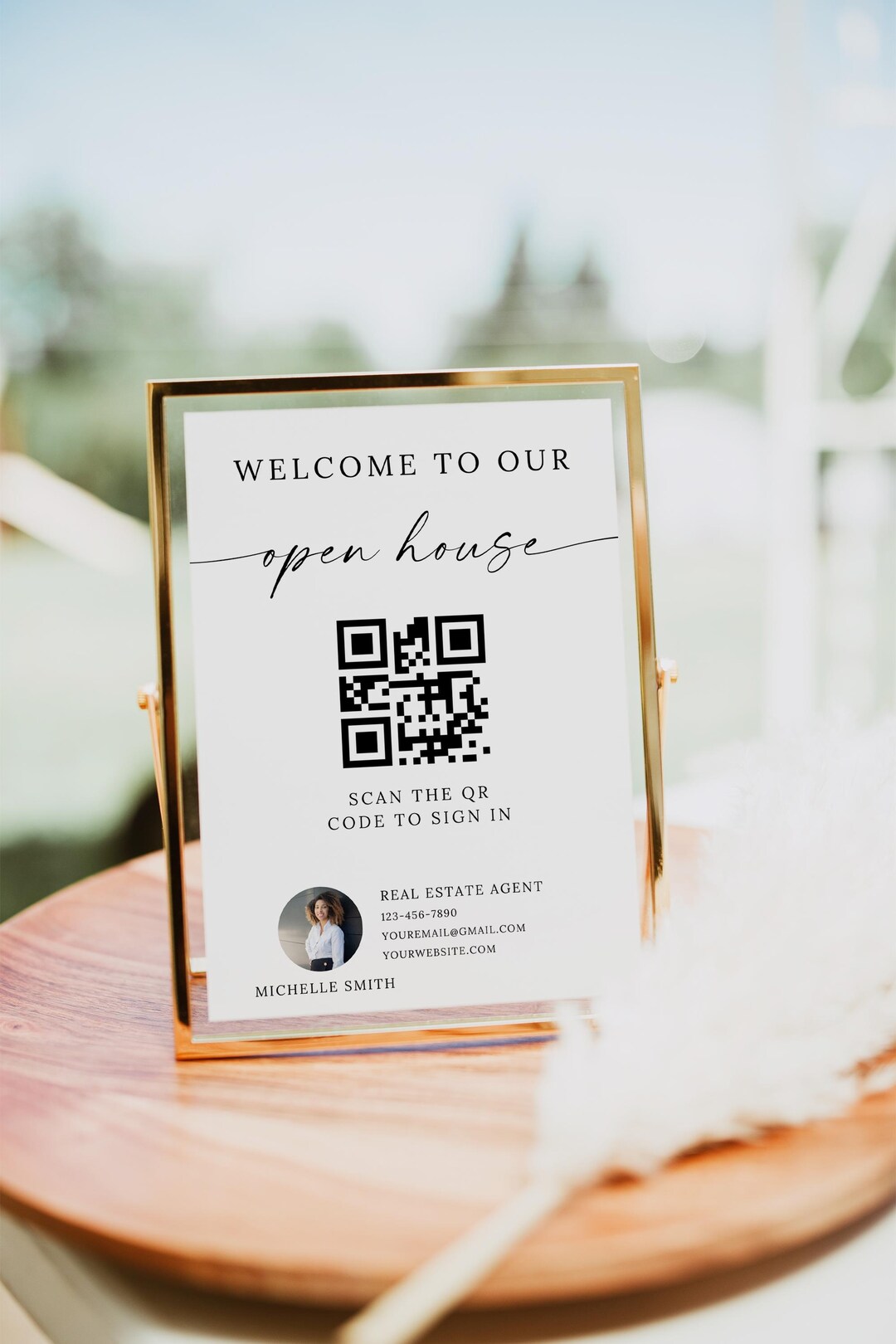 Welcome to Our Open House Sign With Qr Code, Open House Sign in QR Code, Brokers Open House Sign ...