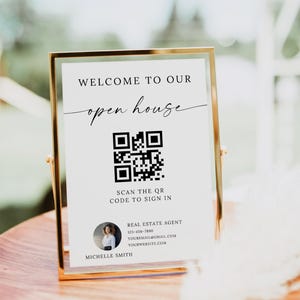 Welcome to Our Open House Sign With Qr Code, Open House Sign in QR Code ...