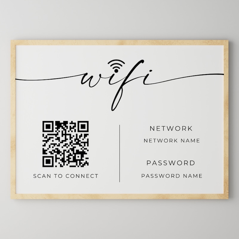 Be Our Guest Wifi Password Sign - Etsy