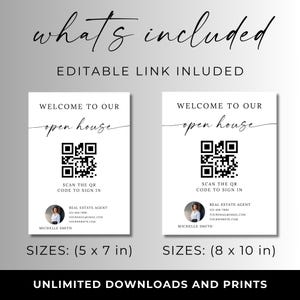 Welcome to Our Open House Sign With Qr Code, Open House Sign in QR Code ...