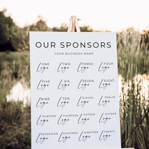 Editable Event Sponsor Logo Sign: Gala, Fundraiser (canva Digital ...