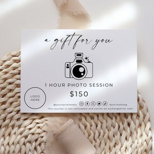 Photo Session Gift Certificate, Photography Gift Certificate ...