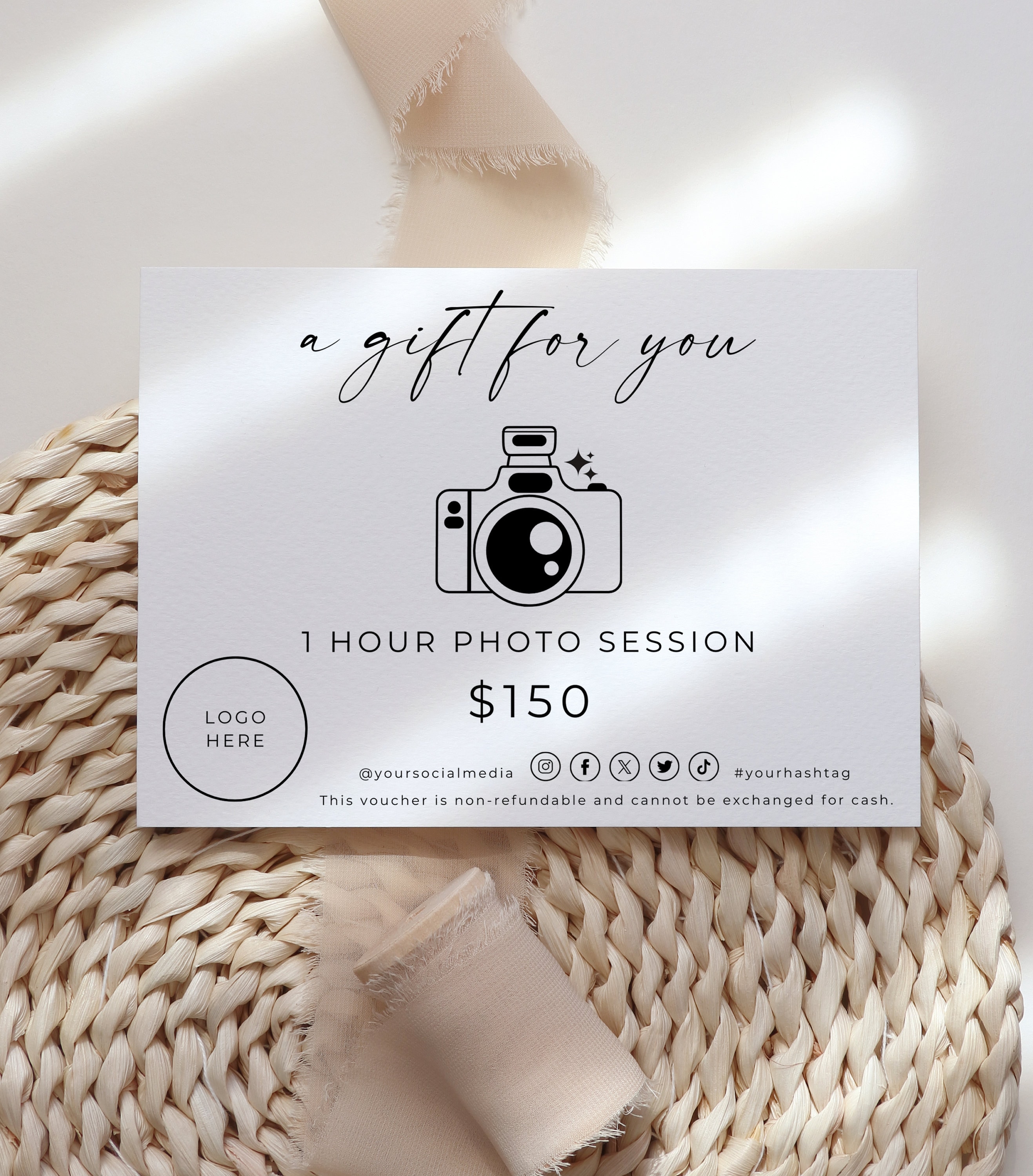 Photo Session Gift Certificate, Photography Gift Certificate ...