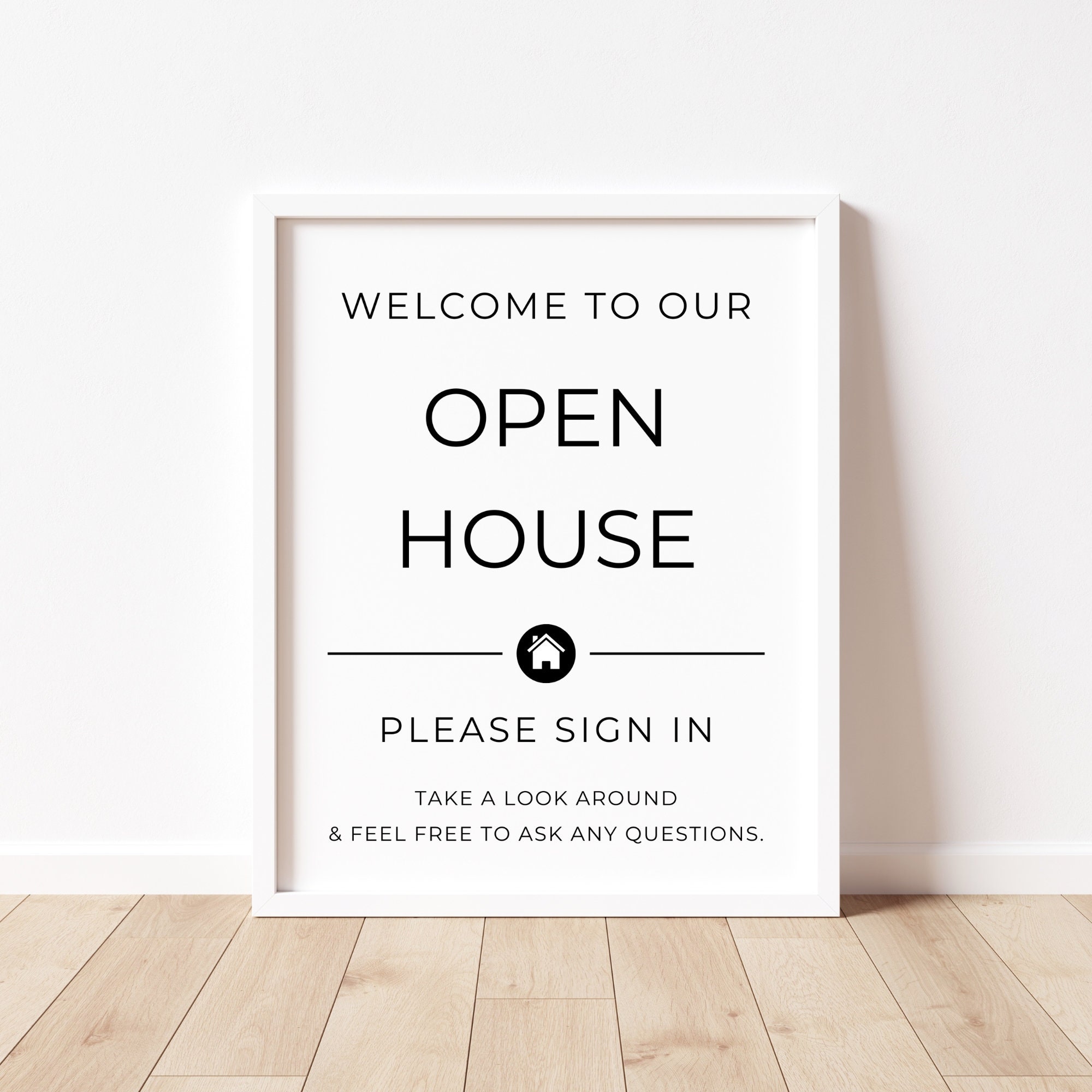 Realtor Open House Sign in Sheet, Real Estate Marketing, Open House ...