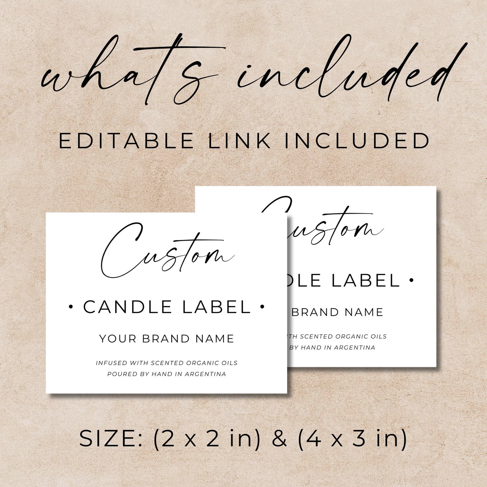 Custom Candle Label Printed, Create Your Own Candle Labels, Custom ...