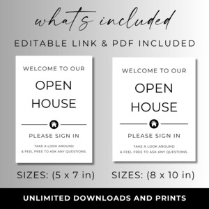 Welcome to Our Open House Sign, Real Estate Marketing, Realtor Open ...