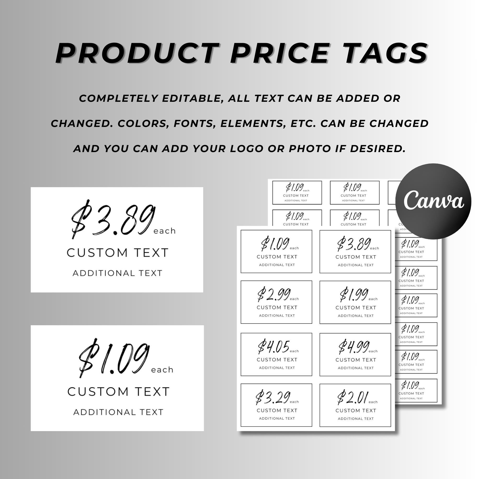 Price Tags for Markets, Price Label for Grocery Store, Product Price ...