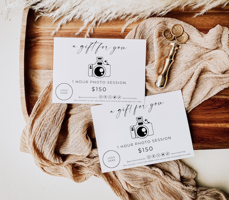 Photo Session Gift Certificate, Photography Gift Certificate ...