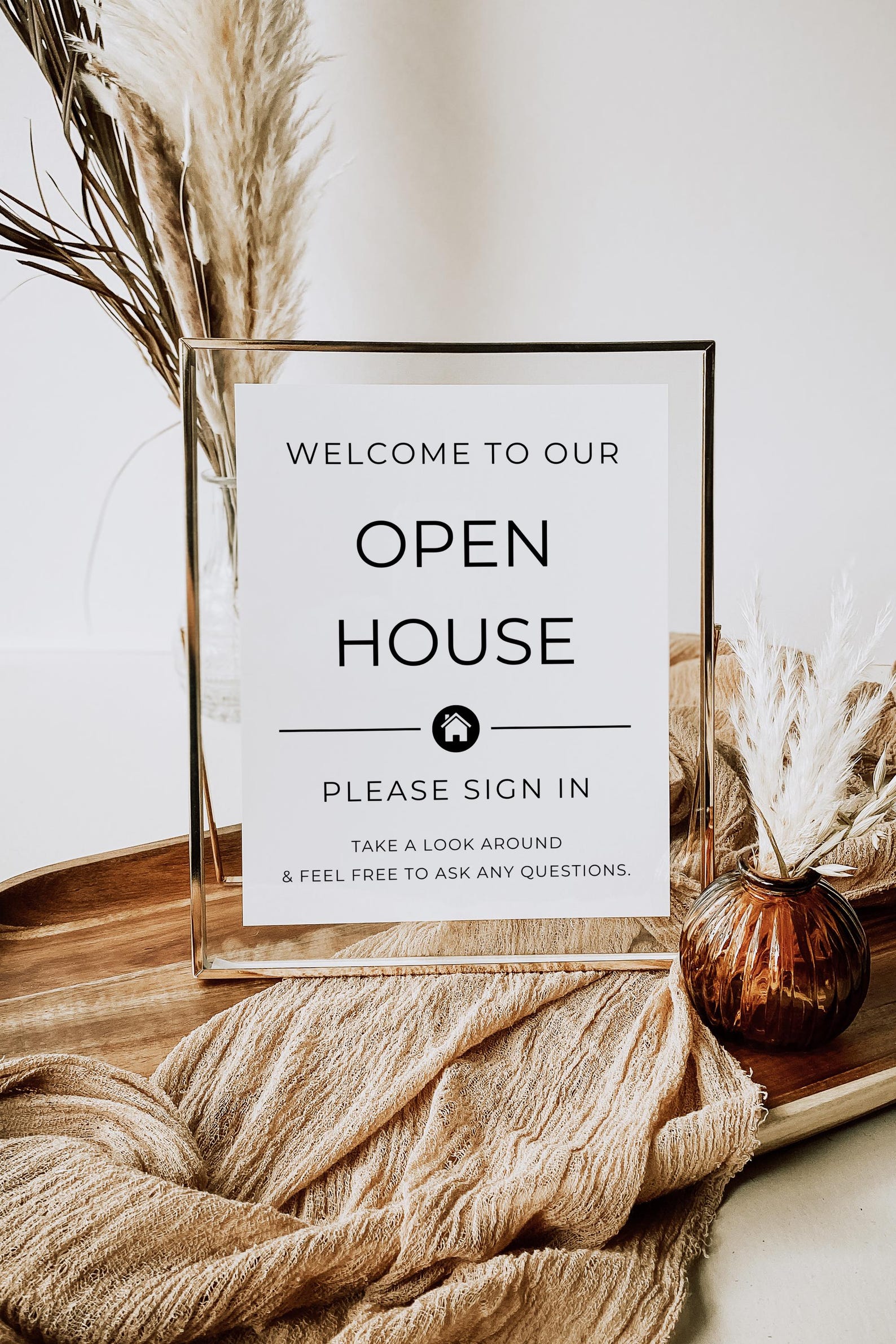 Welcome to Our Open House Sign, Real Estate Marketing, Realtor Open ...