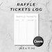 Raffle Tracker Template, Ticket Sales Tracker, Raffle Log, Raffle ...