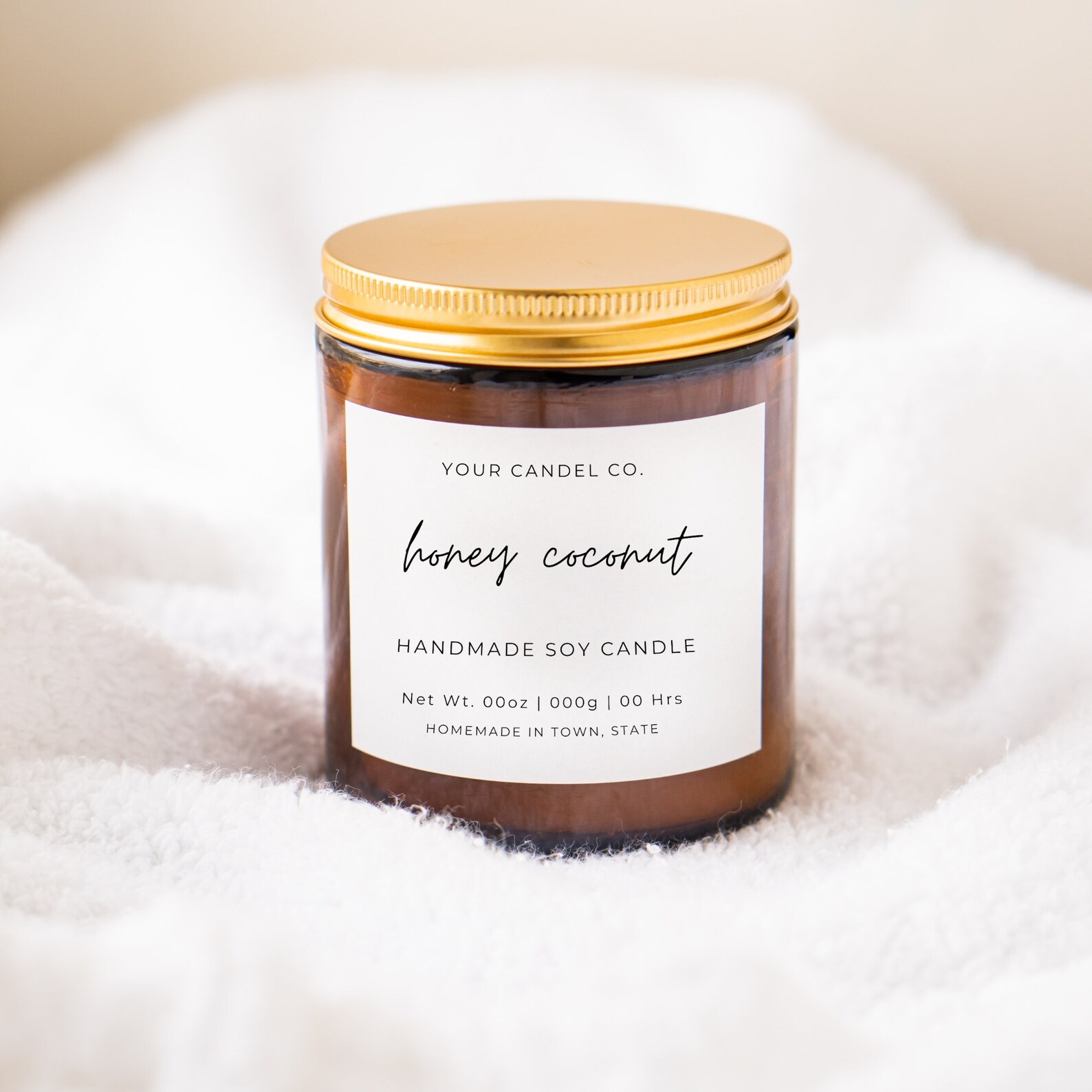 Candle Label Template, Product Labels Template Canva, Printable Candle ...