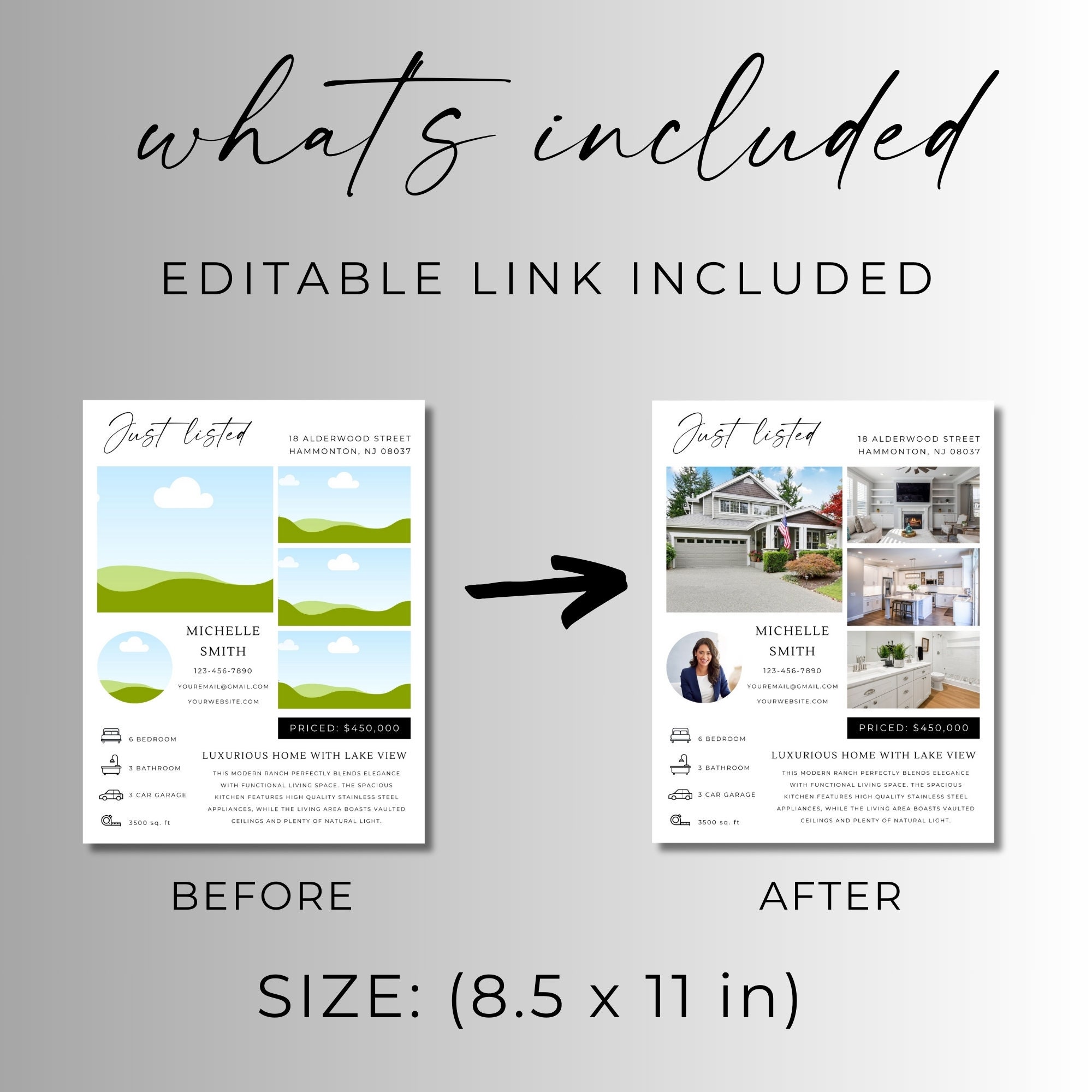 Just Listed Flyer Template Neighbors, Open House Flyer, Realtor Flyer ...