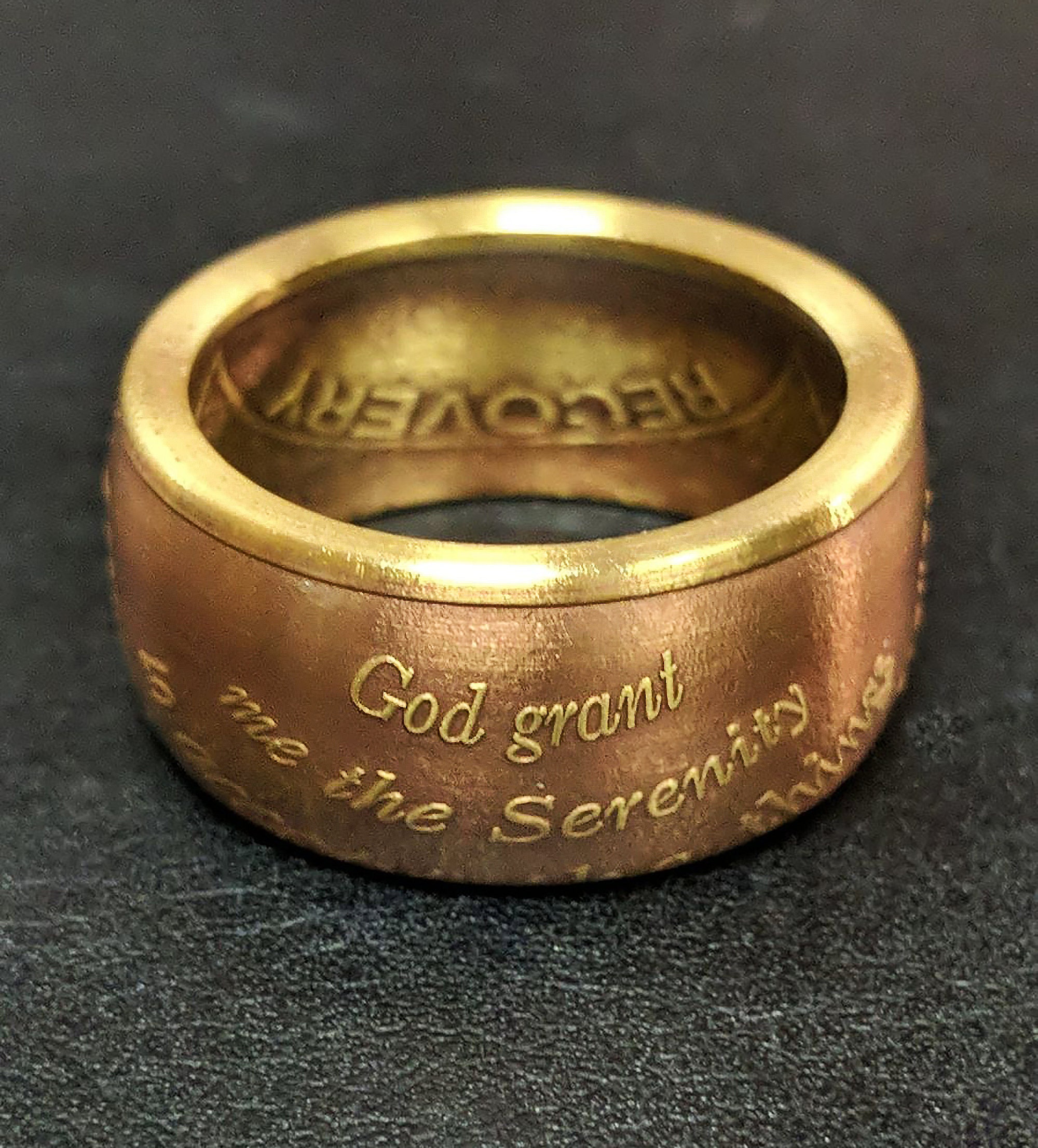 Bronze AA Serenity Prayer Ring - Etsy