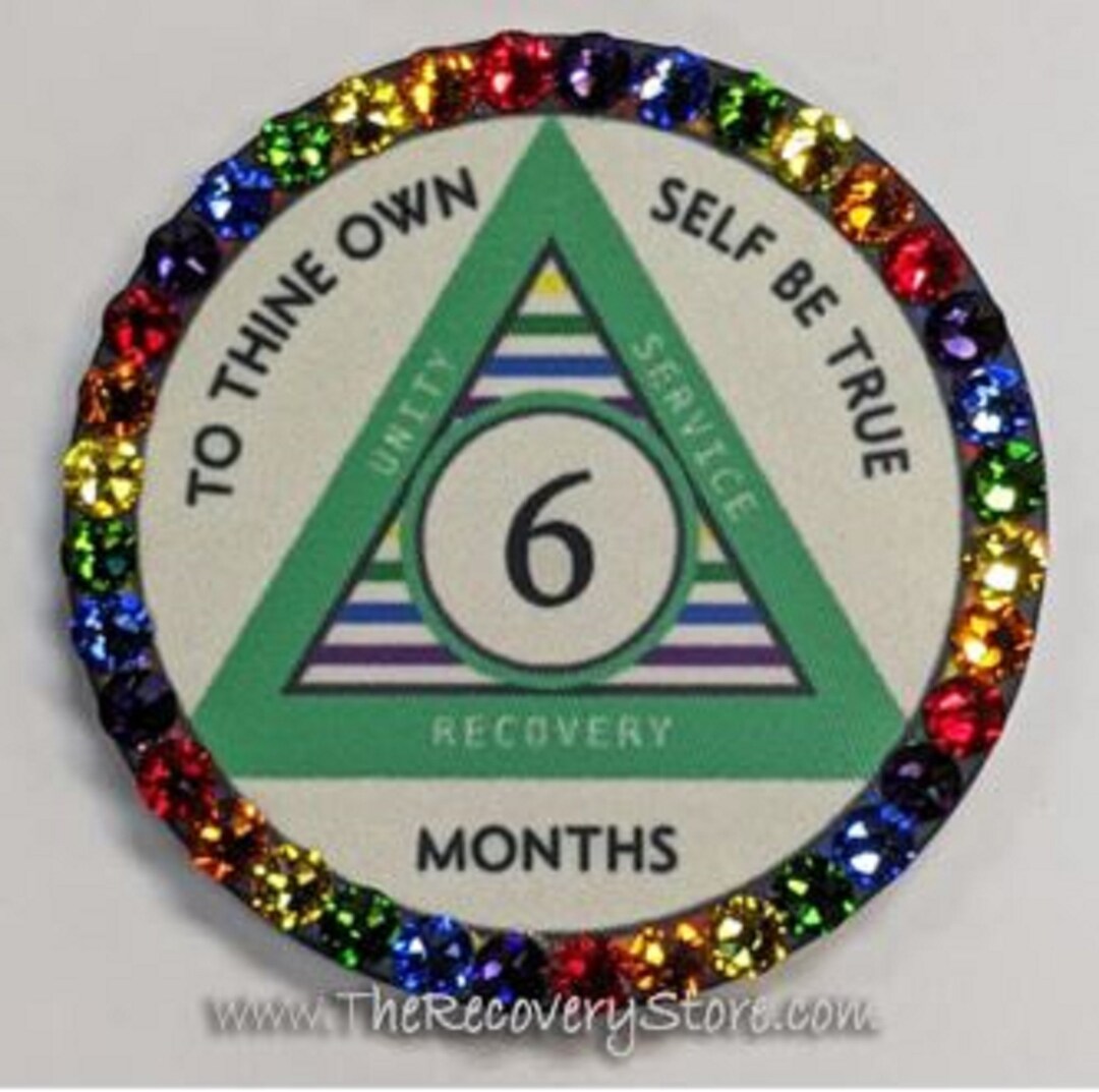 6 Month AA Rainbow Crystallized Poker Chip - Etsy