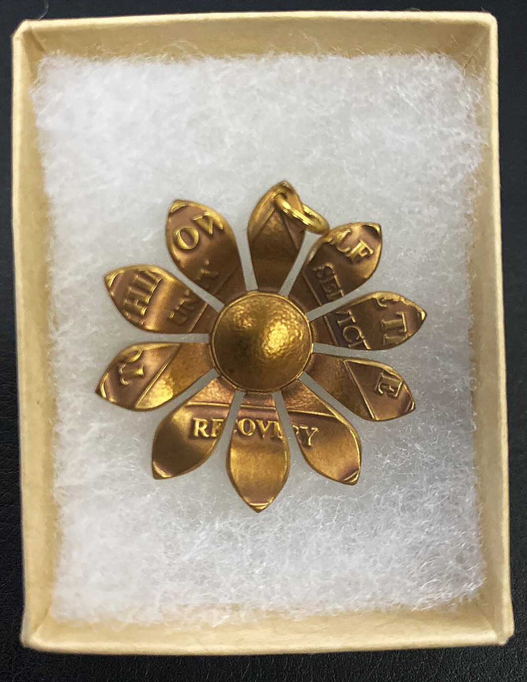 AA Bronze Flower Pendant - Blank - Etsy