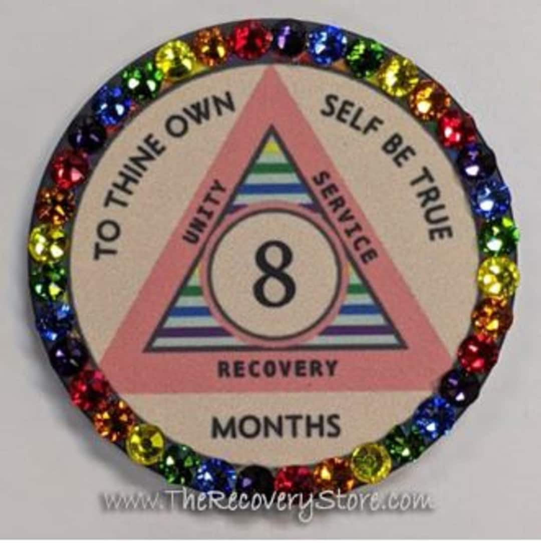 8 Month AA Rainbow Crystallized Poker Chip - Etsy