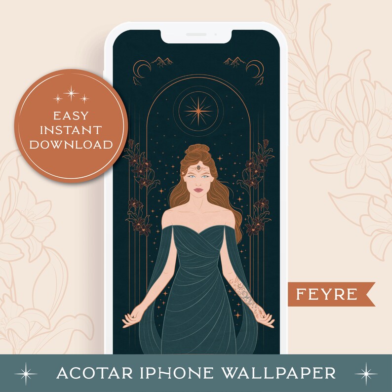 ACOTAR Phone Wallpaper Feyre Archeron Bookish ACOTAR Phone Wallpaper ...