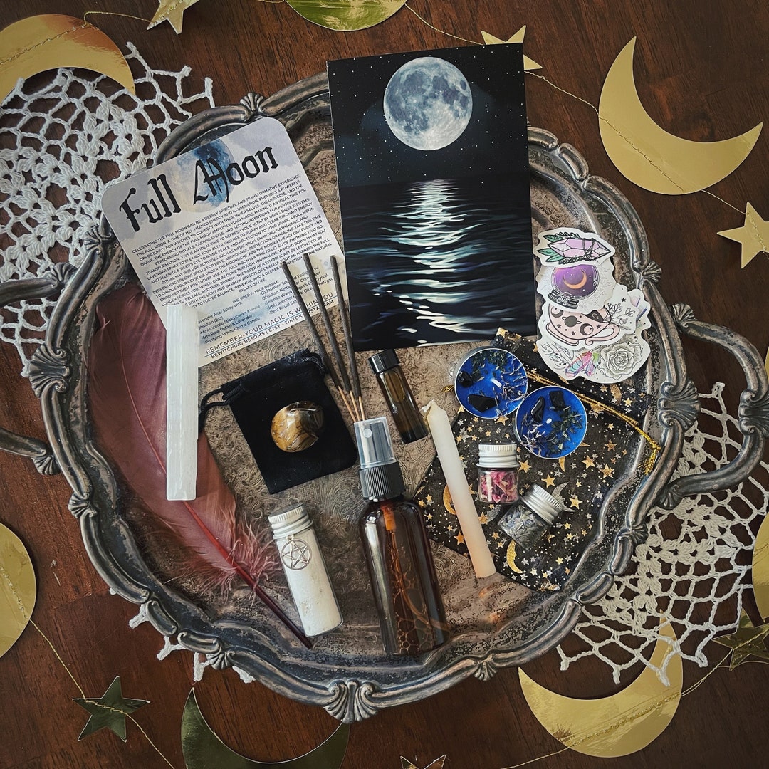 Full Moon Ritual Box | Full Moon Altar Bundle | Lavender Altar Spray ...