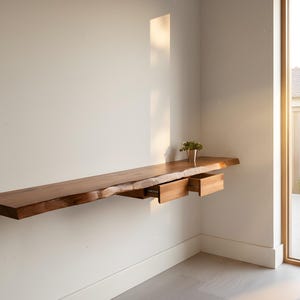 Floating Wooden Console With Drawers - Etsy UK