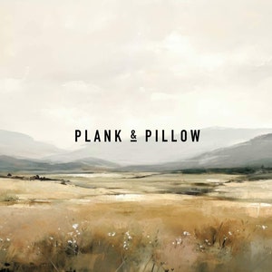 Plank & Pillow Landscape Painting | Above Bed Art | Large Print - Etsy