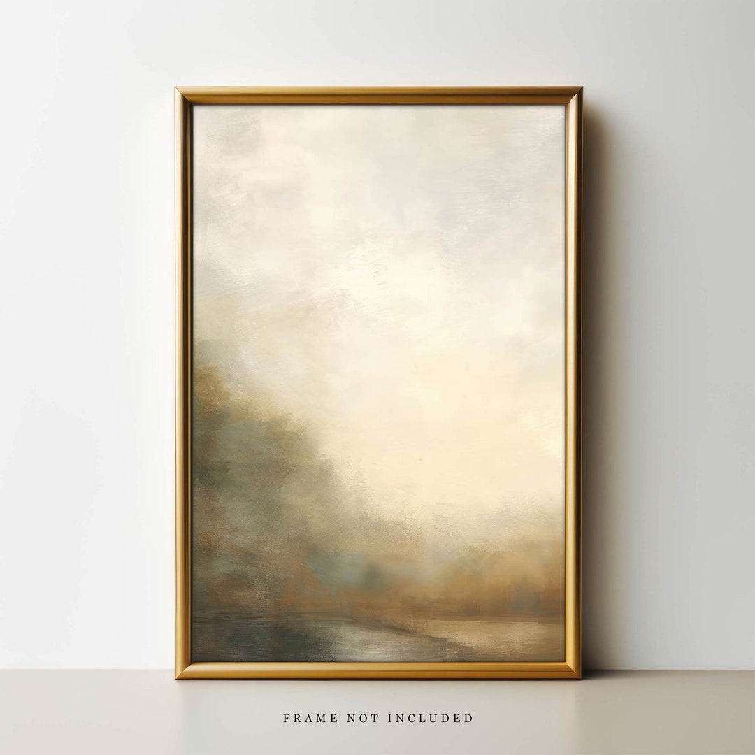 Abstract Landscape Art Print: Neutral Tone Painting, Wall Decor - Etsy