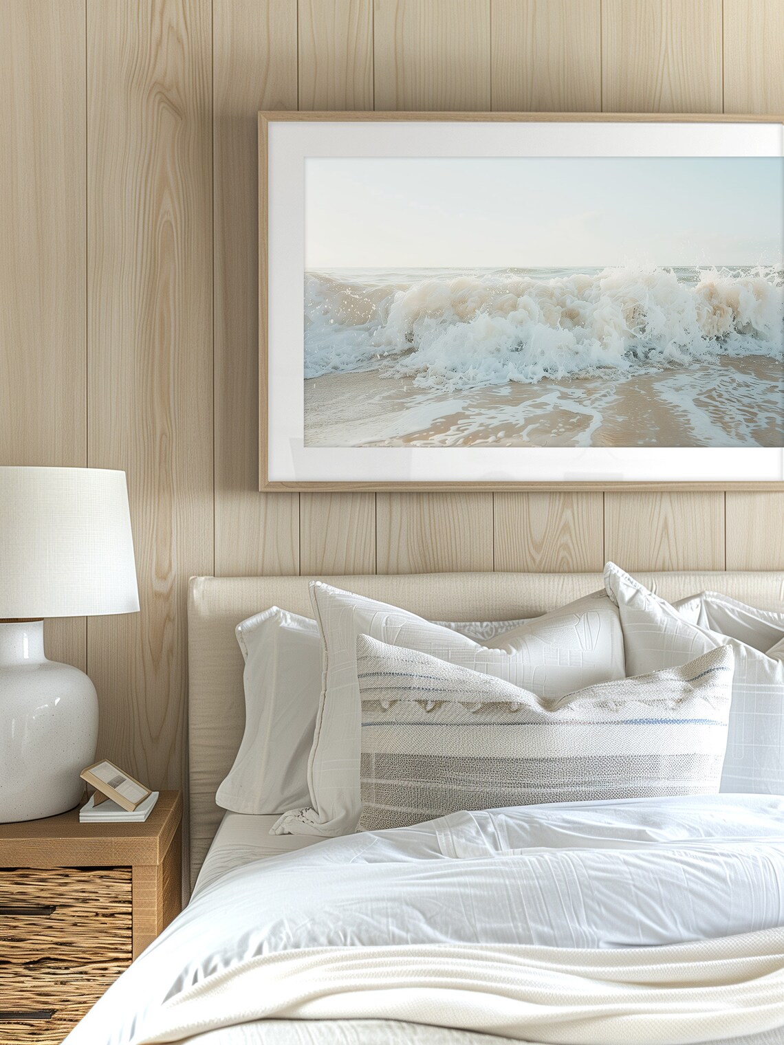 Beach Wave Art Print: Neutral Ocean Photography, Ready to Hang - Etsy