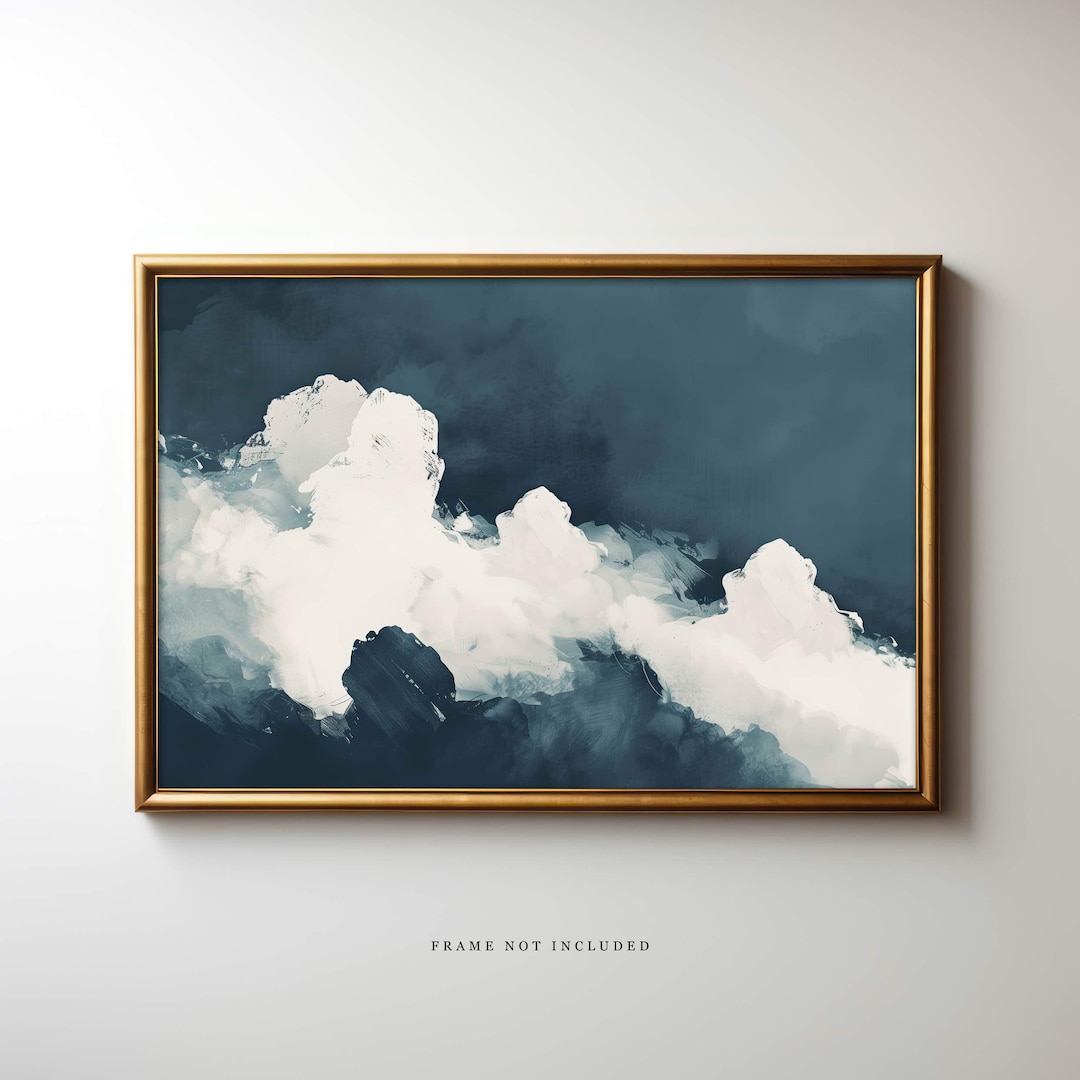 Plank & Pillow Abstract Cloud Art | Cloud Painting | Wall Art | Large ...
