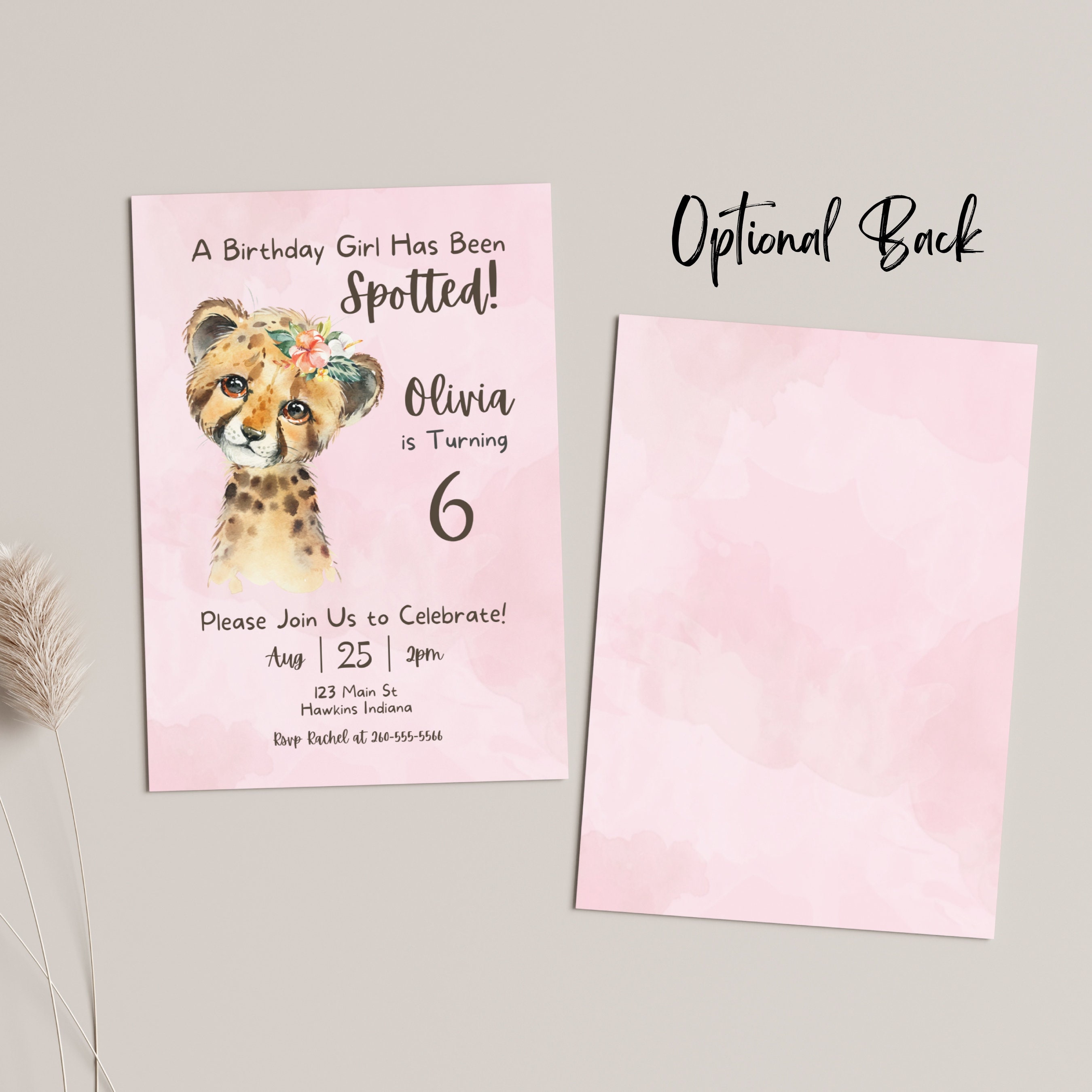 Cheetah Baby Invitation, Baby Cheetah Invitation, Cheetah Birthday ...