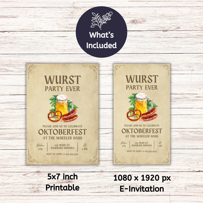 Wurst Party Ever Invitation Template, Wurst Party Invite, Oktoberfest ...