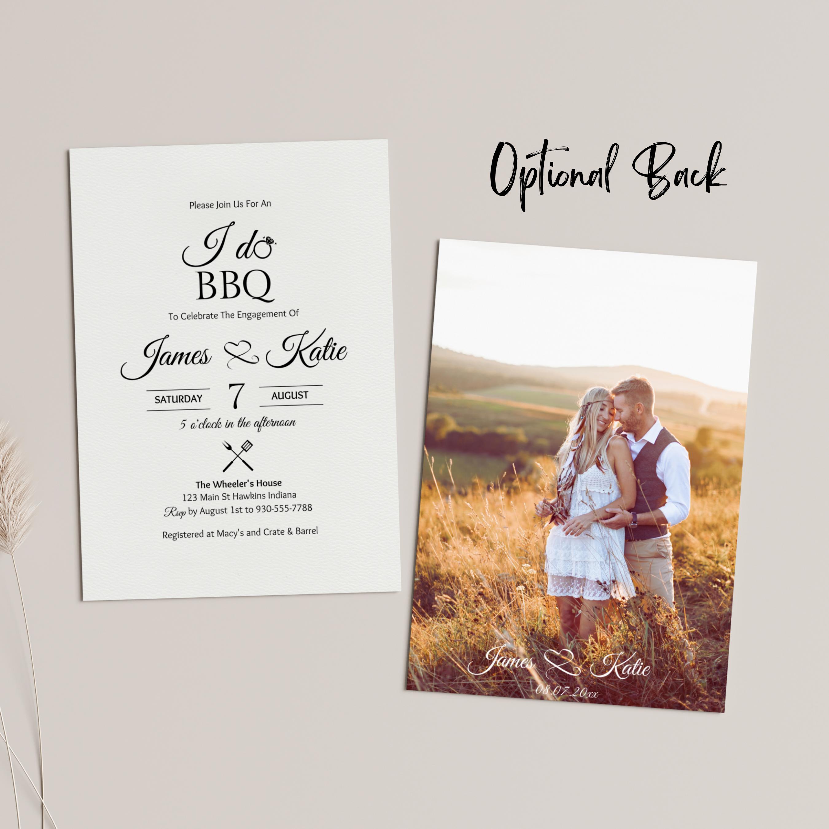 Editable I Do BBQ Engagement, I Do BBQ Invitation Template, I Do BBQ ...