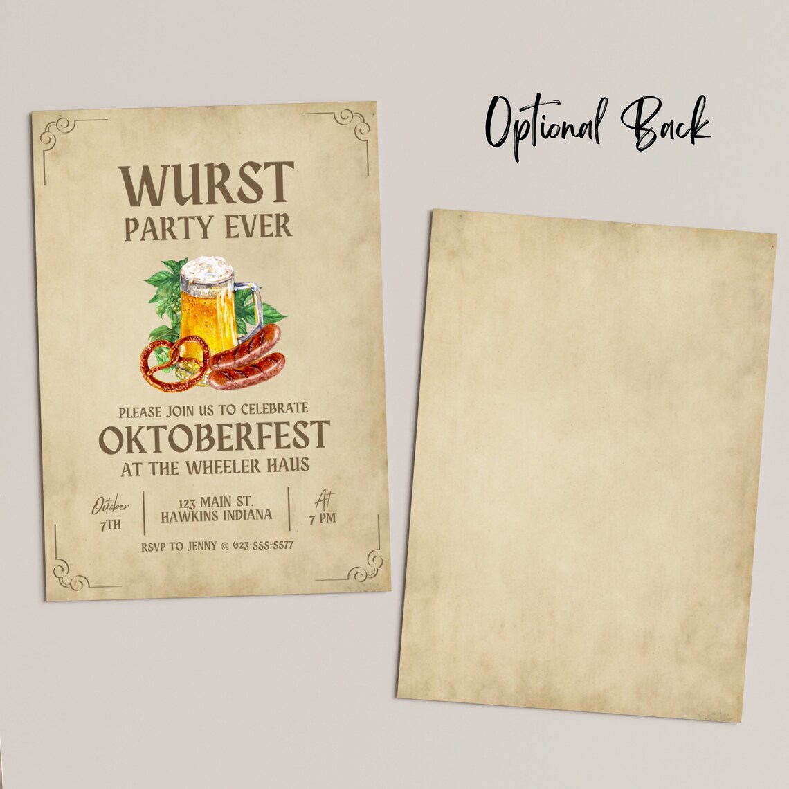 Wurst Party Ever Invitation Template, Wurst Party Invite, Oktoberfest ...