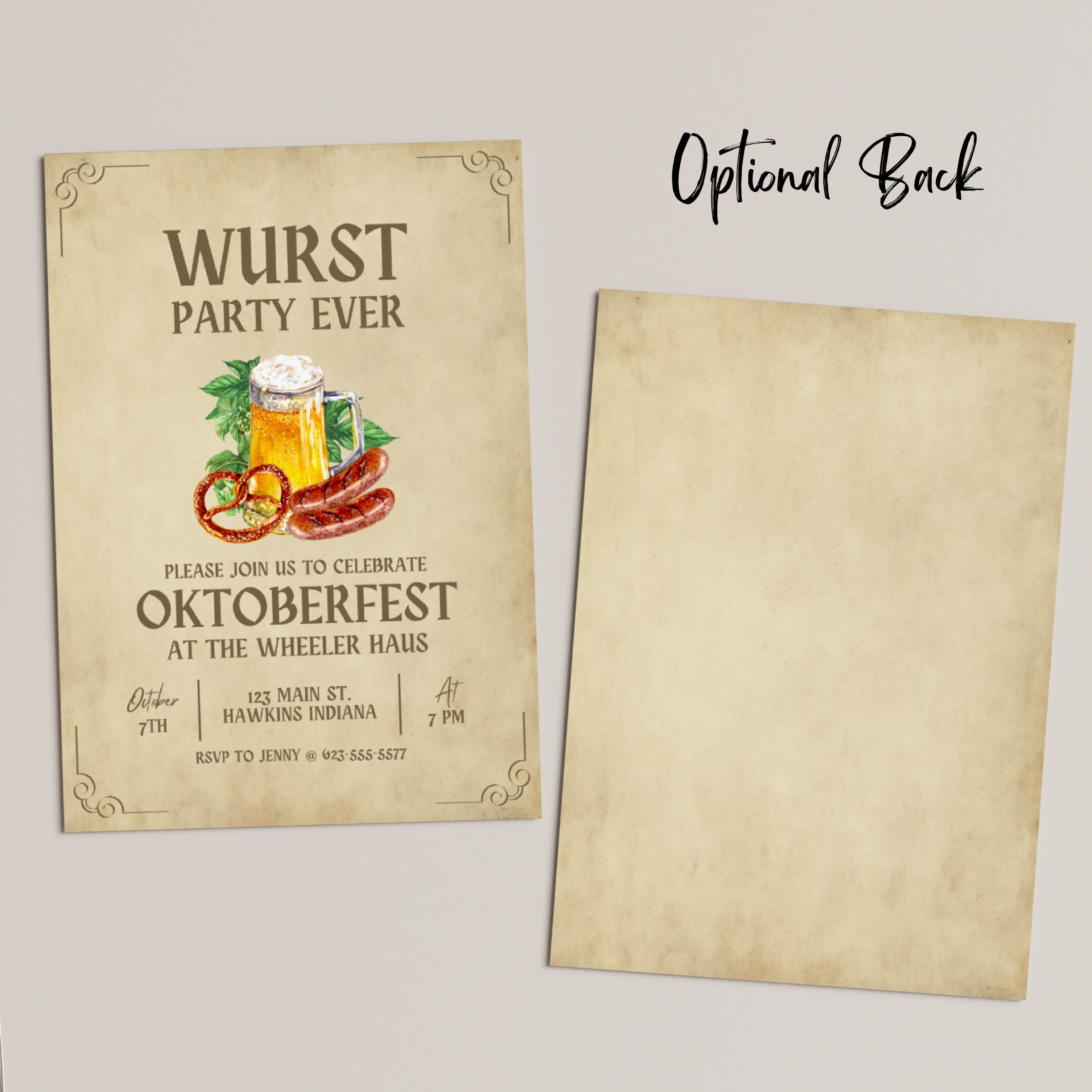 Wurst Party Ever Invitation Template, Wurst Party Invite, Oktoberfest ...