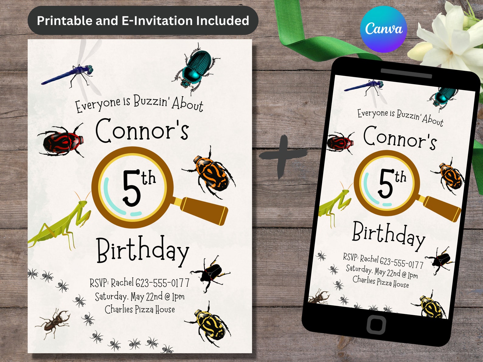 Bug Invitation, Bug Birthday Invitation, Bugs Birthday Invitation, Bugs ...