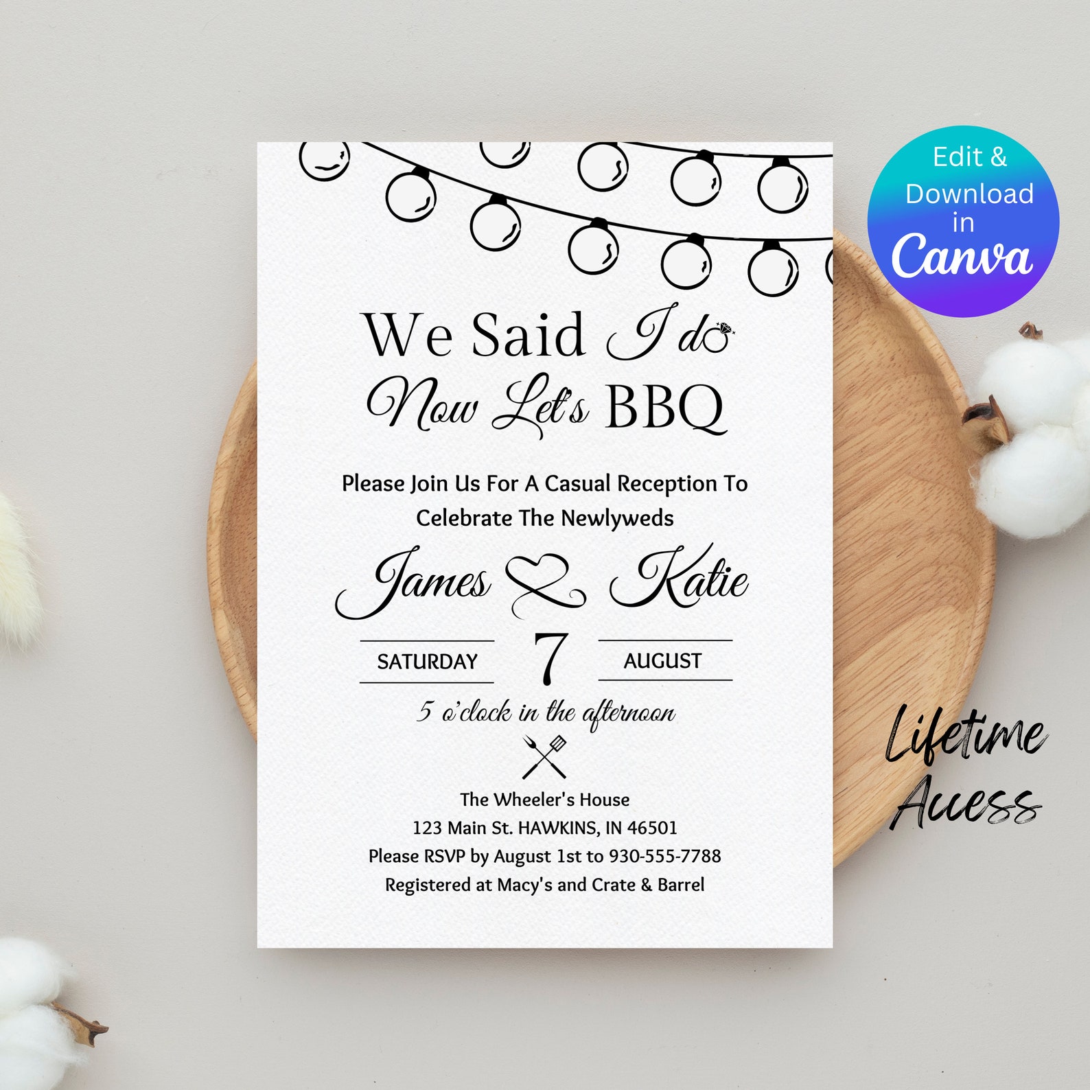 I Do BBQ Invitation Template I Do BBQ Invite I Do BBQ - Etsy