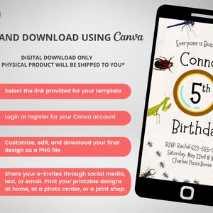 Bug Invitation, Bug Birthday Invitation, Bugs Birthday Invitation, Bugs ...