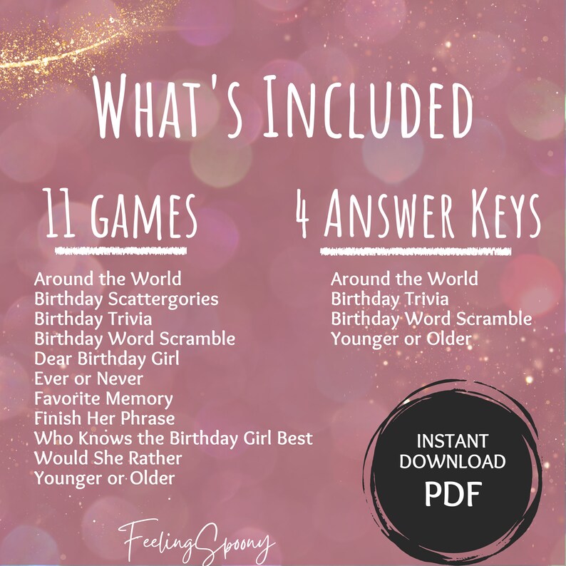 Rose Gold Birthday Games for Her Modern Birthday Party Games - Etsy