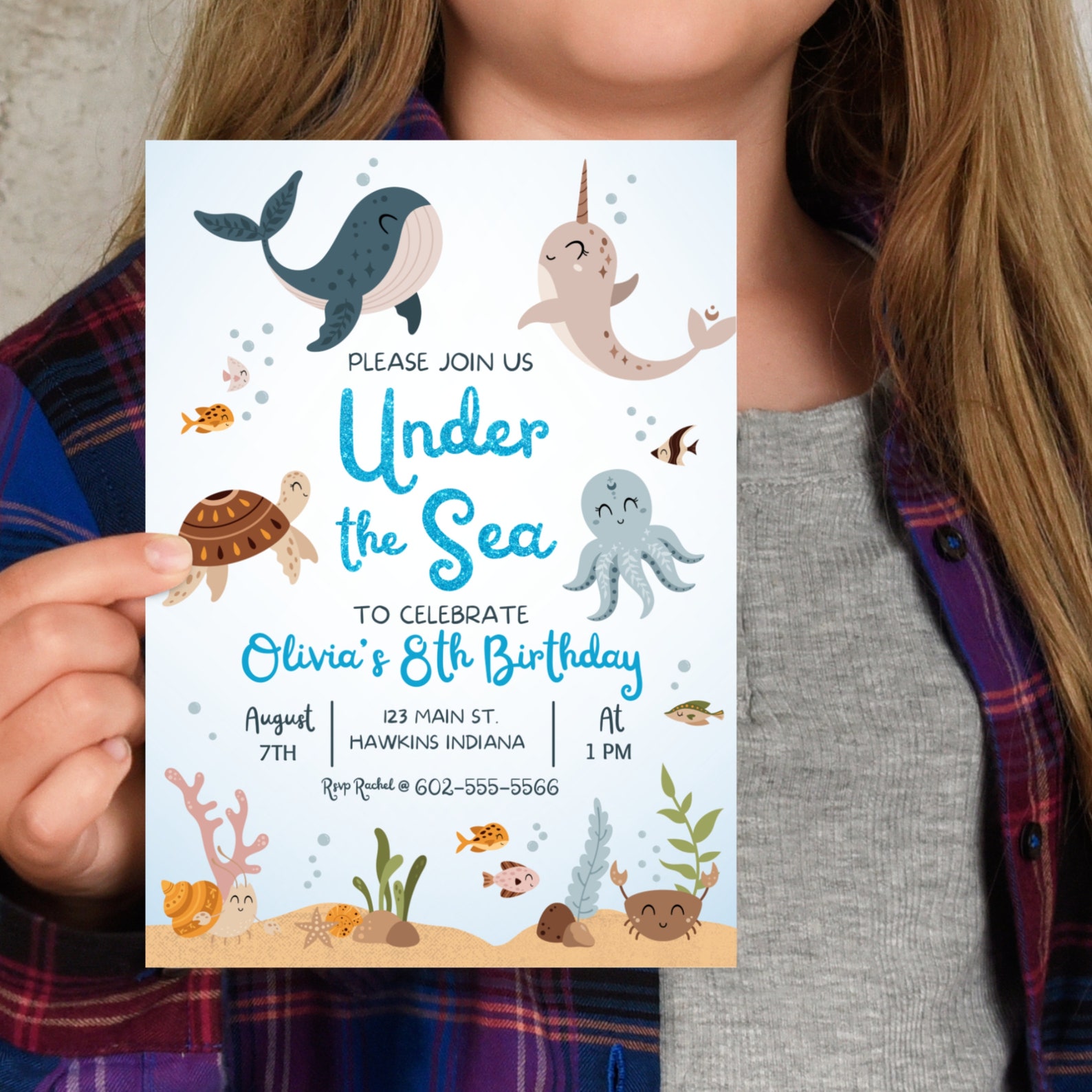 Under the Sea Invitation Template, Under Sea Invitation, Sea Creature ...