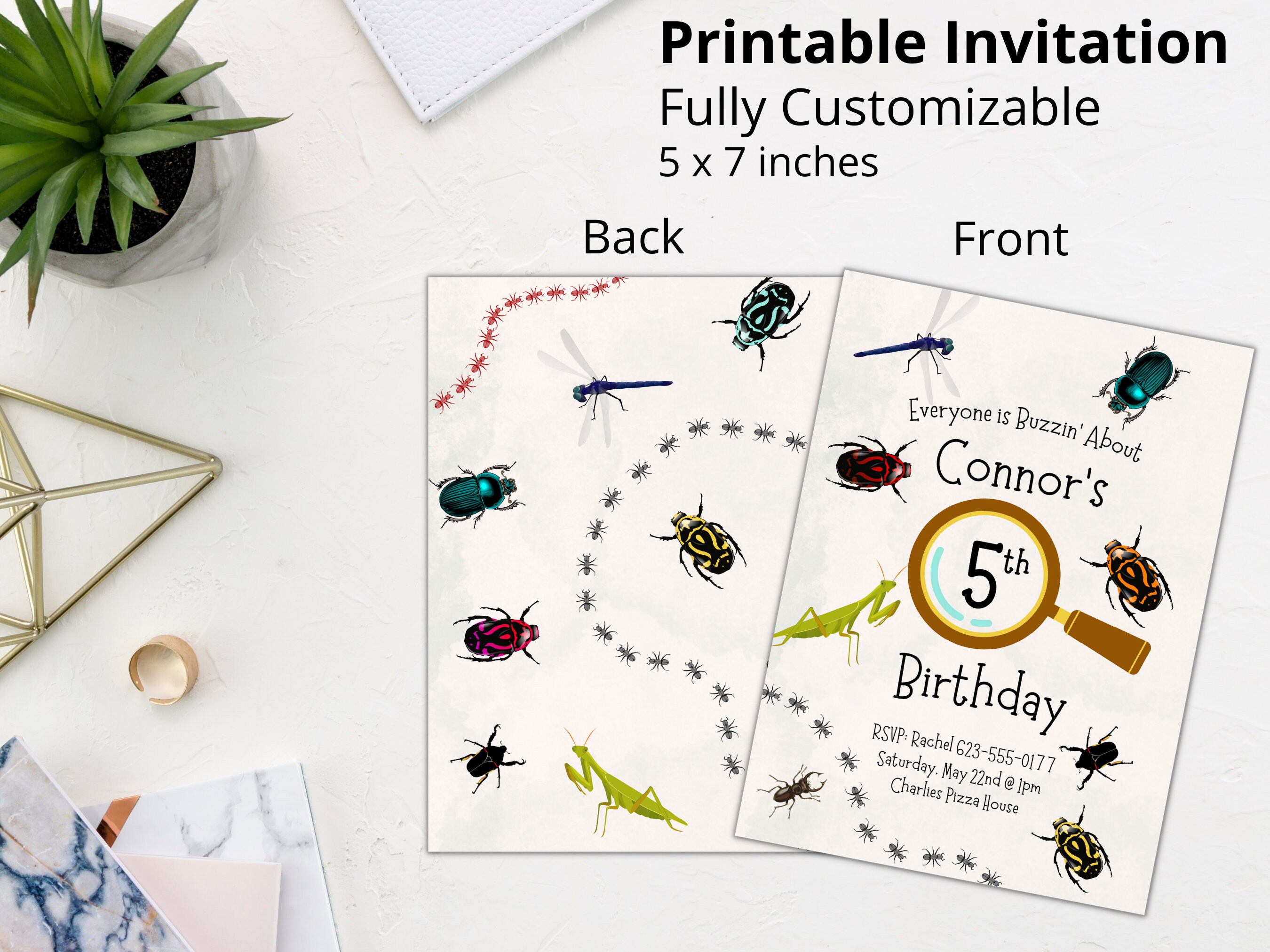 Bug Invitation, Bug Birthday Invitation, Bugs Birthday Invitation, Bugs ...