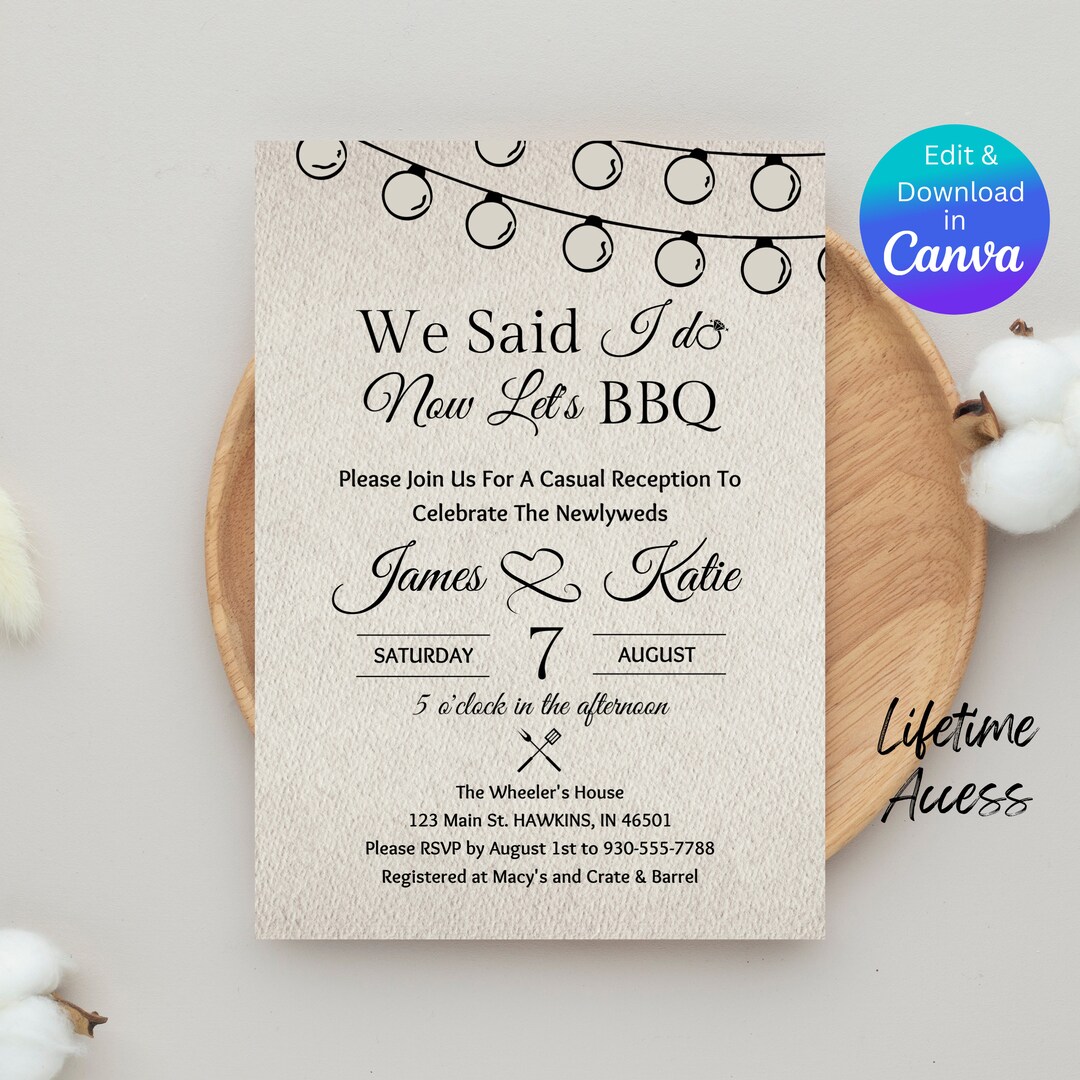 I Do BBQ Invitation Template I Do BBQ Invite I Do BBQ - Etsy