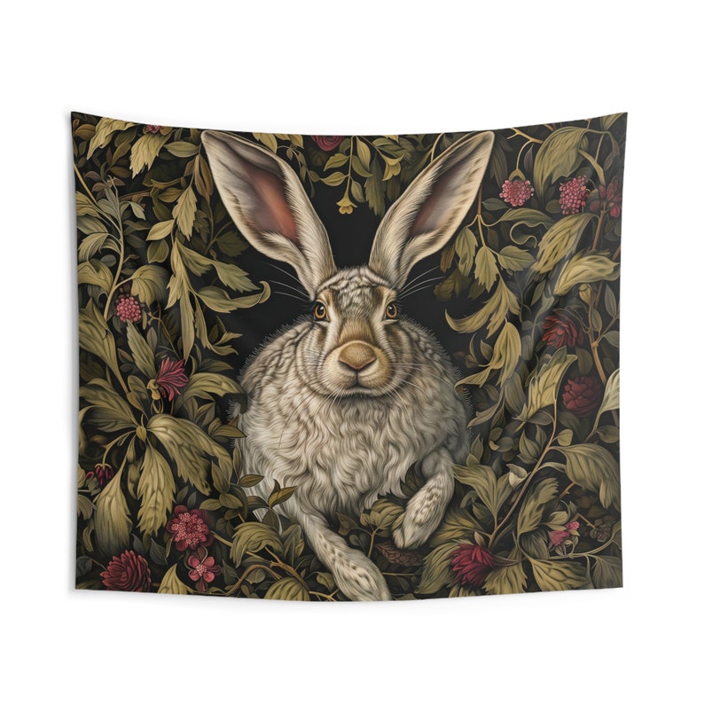 Rabbit Wall Tapestry, William Morris Style Wall Tapestry, William ...