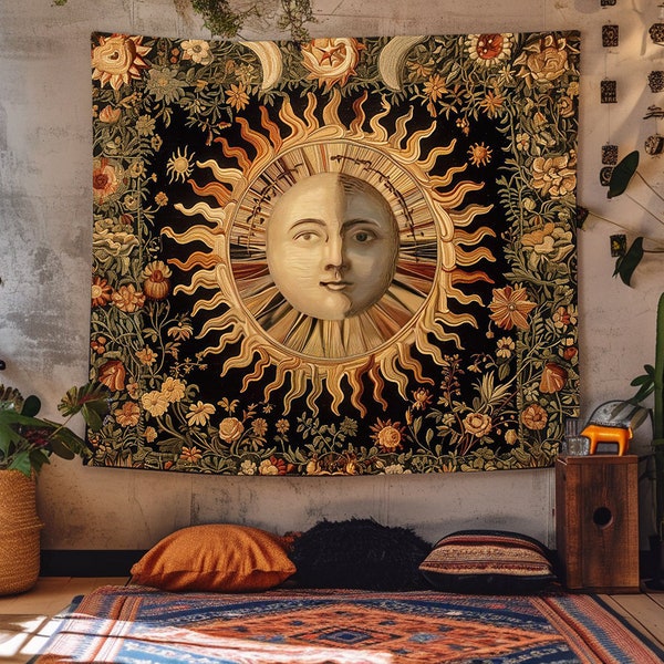 Sun and Moon Tapestry - Etsy
