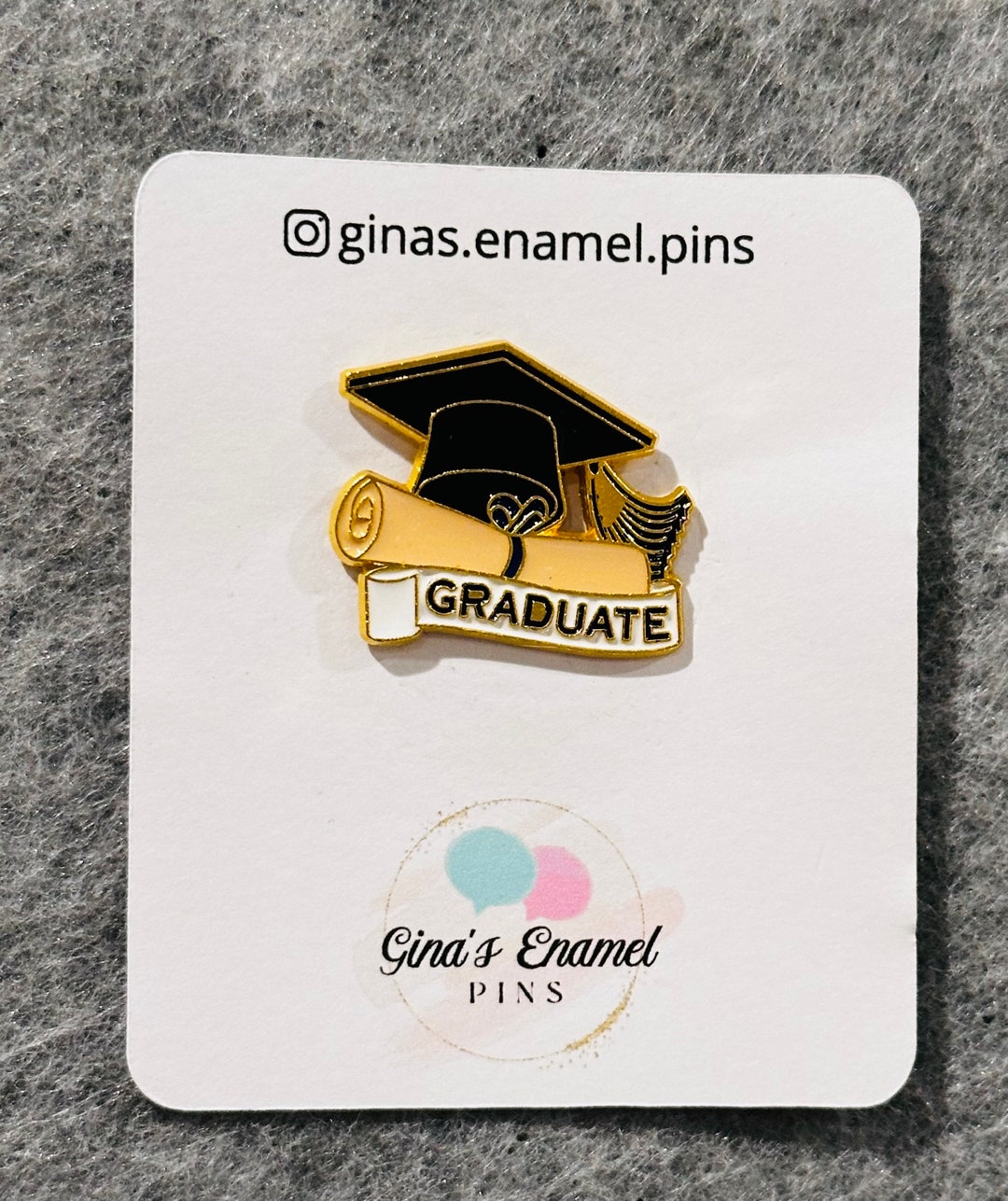 Graduate Enamel Pin - Etsy